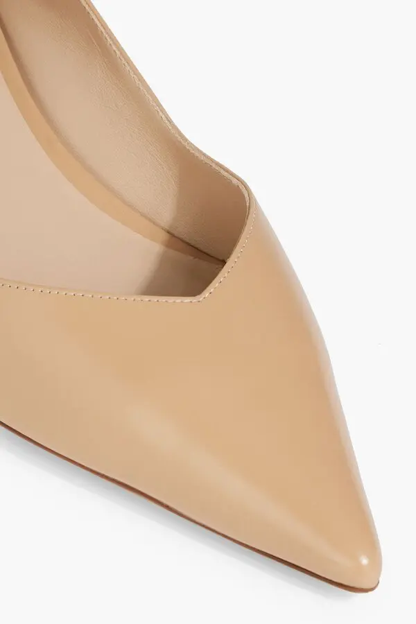 STUART WEITZMAN Eva 35 Leather Pumps - Sand