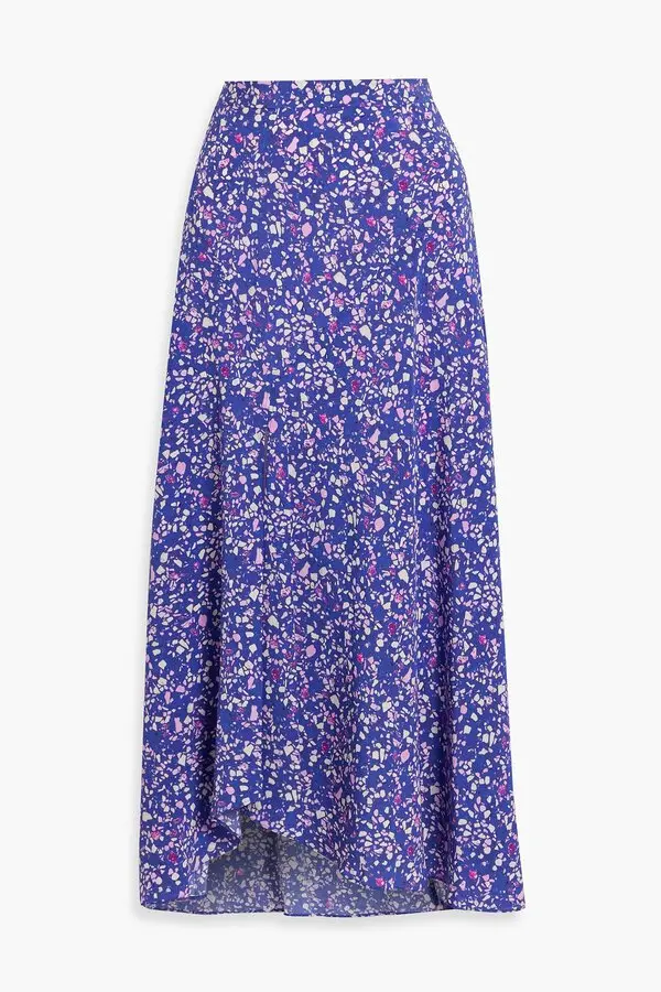 Isabel Marant Sakura Asymmetric Printed Maxi Skirt - Indigo