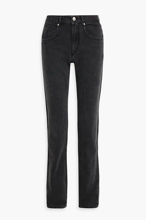 MARANT ETOILE Vanda High-rise Straight-leg Jeans - Charcoal