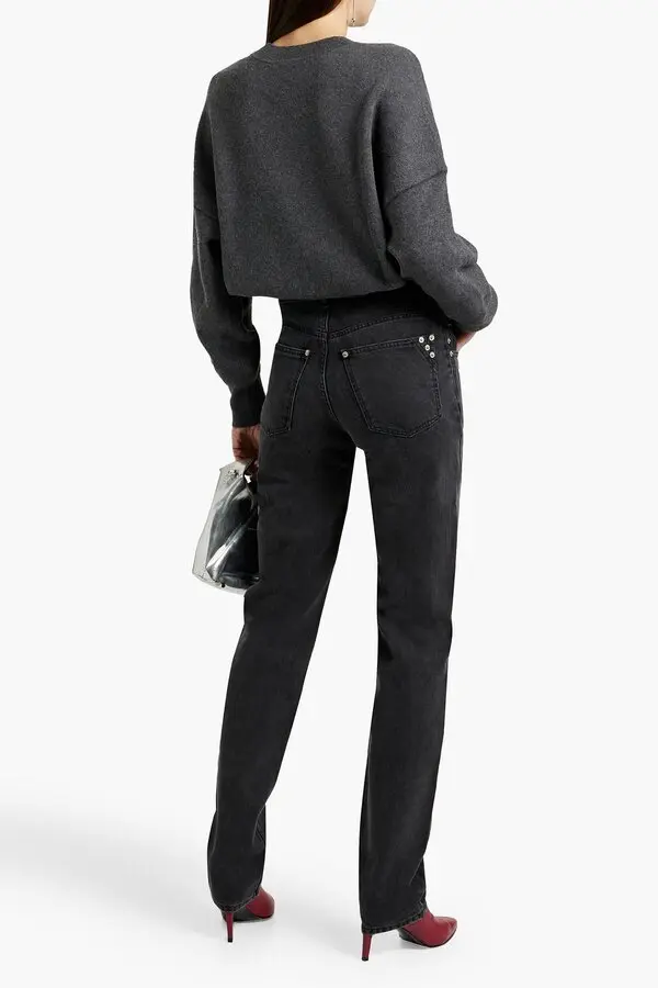 MARANT ETOILE Vanda High-rise Straight-leg Jeans - Charcoal