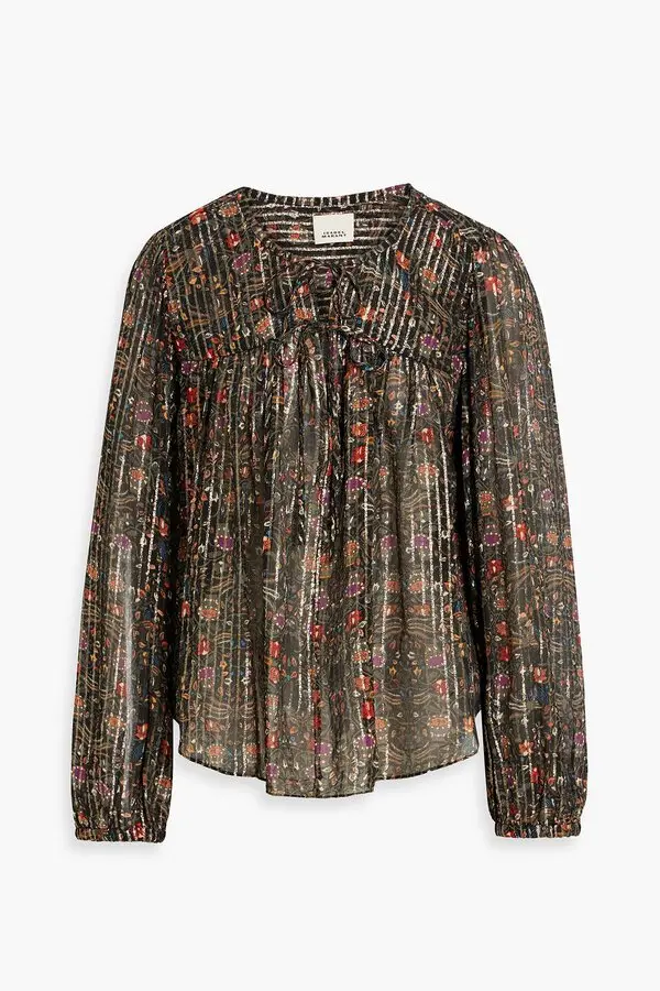 Isabel Marant Étoile Ametissa Printed Blouse - Black