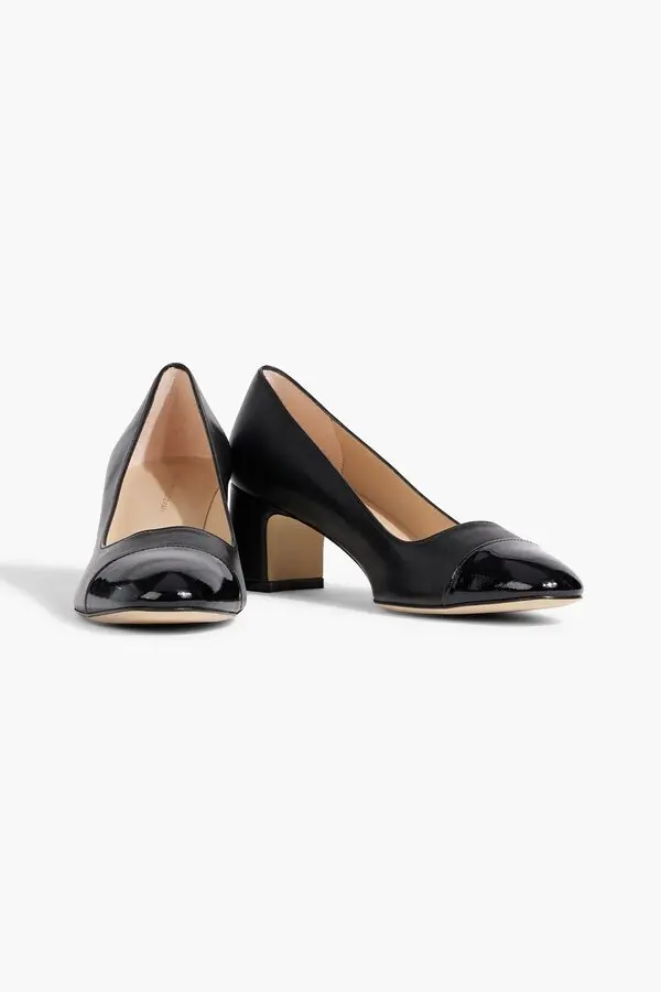 STUART WEITZMAN Pumps In Leather And Patent Leather - Black