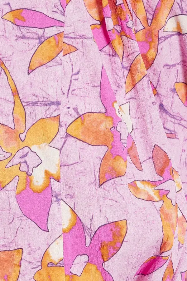 Isabel Marant Étoile Zargae Floral-print Jacquard Blouse - Lilac