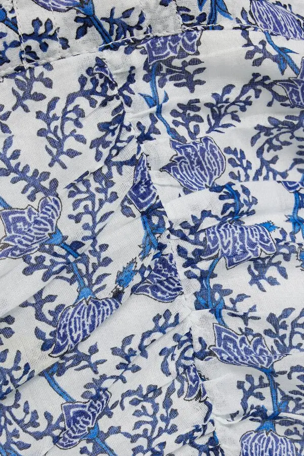 MARANT ETOILE Galaor Printed Top - Royal Blue