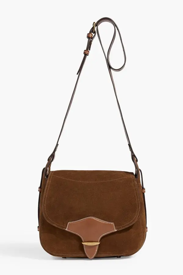 Isabel Marant Botsy Leather-trimmed Suede Shoulder Bag