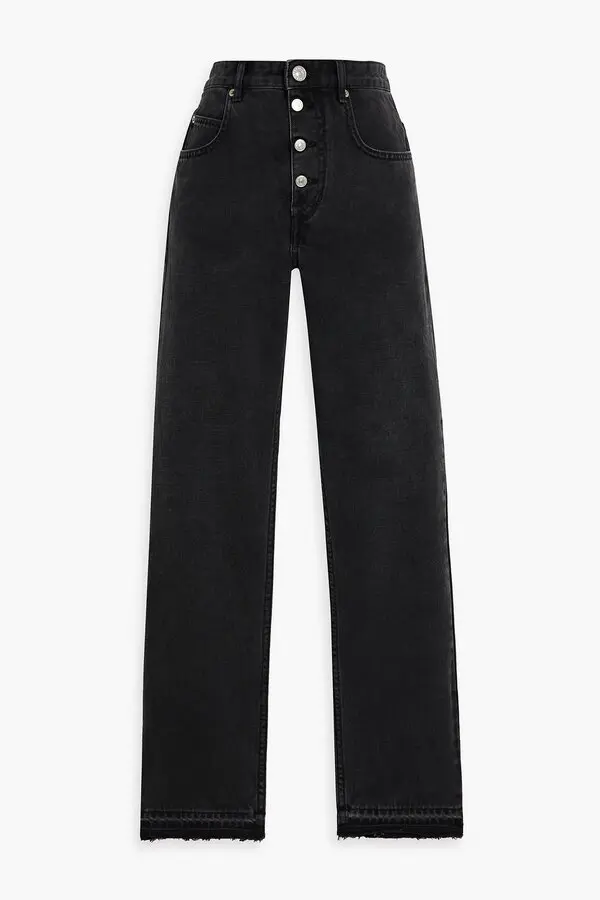 MARANT ETOILE Belden High-rise Straight-leg Jeans - Charcoal