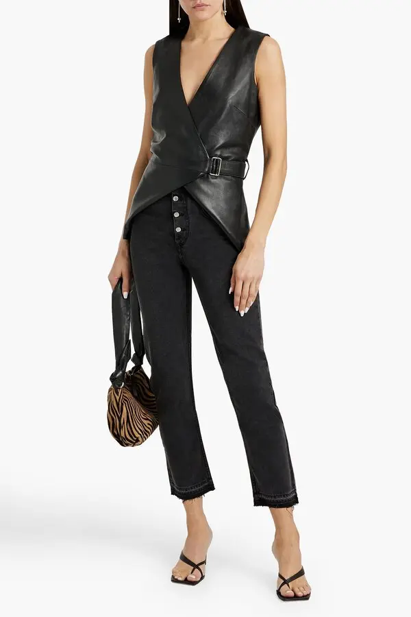 MARANT ETOILE Belden High-rise Straight-leg Jeans - Charcoal