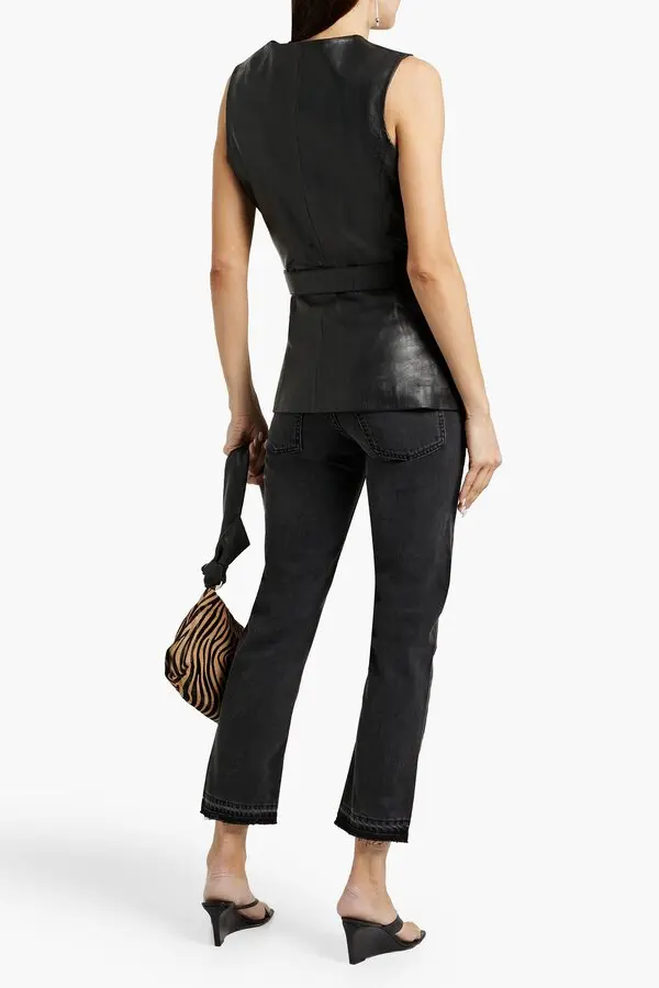 MARANT ETOILE Belden High-rise Straight-leg Jeans - Charcoal