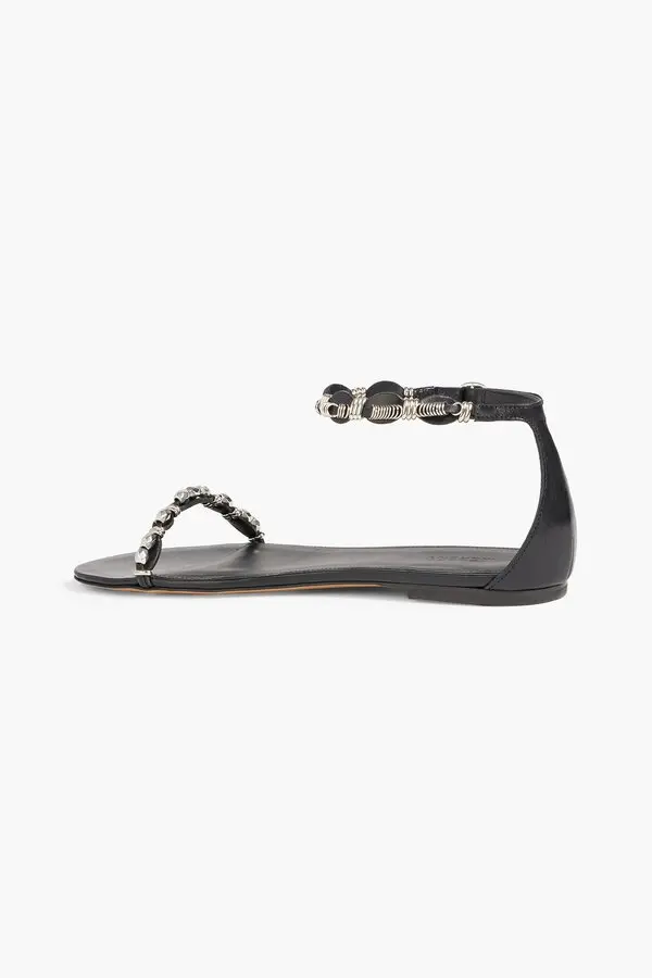Isabel Marant Bijoux Embellished Leather Sandals