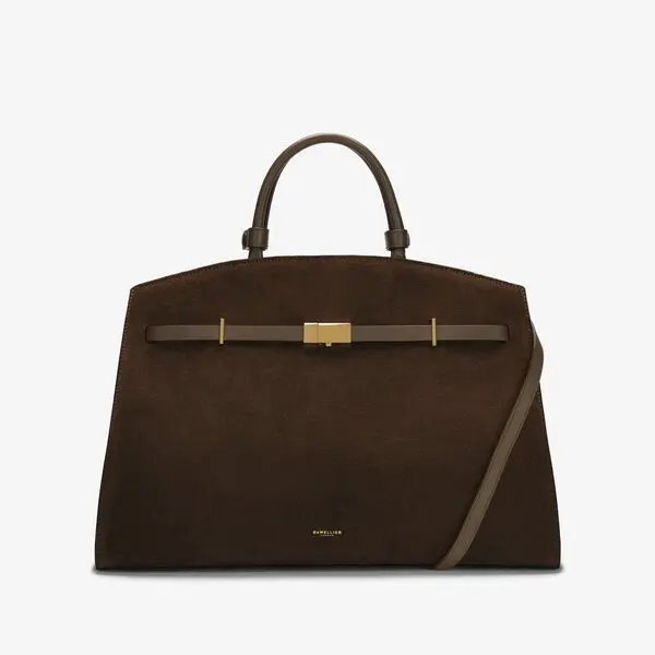 DEMELLIER The Hudson Bag - Mocha Suede & Mocha Smooth
