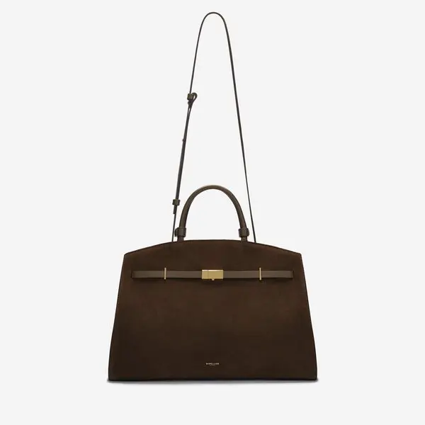 DEMELLIER The Hudson Bag - Mocha Suede & Mocha Smooth