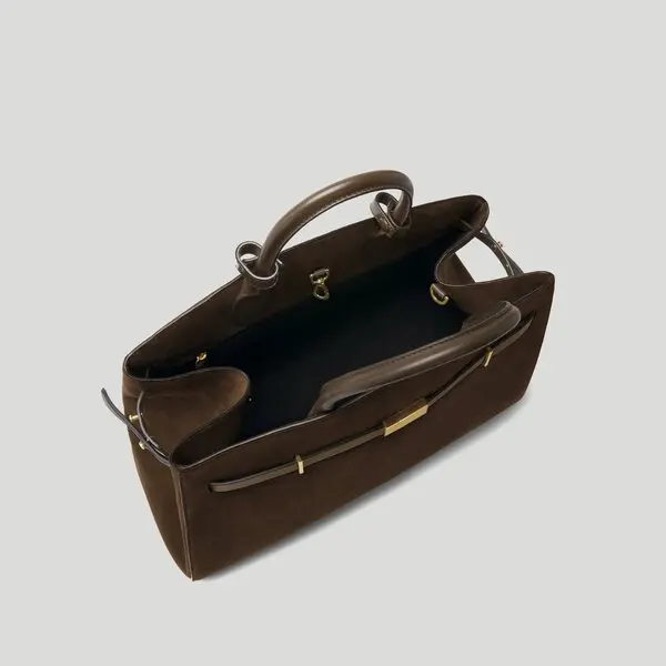 DEMELLIER The Hudson Bag - Mocha Suede & Mocha Smooth