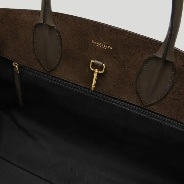 DEMELLIER The Hudson Bag - Mocha Suede & Mocha Smooth