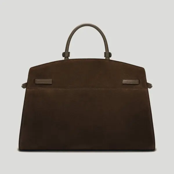 DEMELLIER The Hudson Bag - Mocha Suede & Mocha Smooth