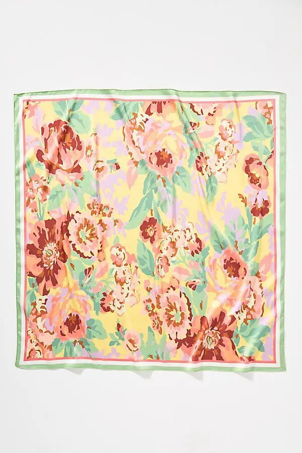 New?Anthropologie Floral Overlay Hair Scarf By in Pink Cin Cin Printed Hair Scarf | Anthropologie main image 2