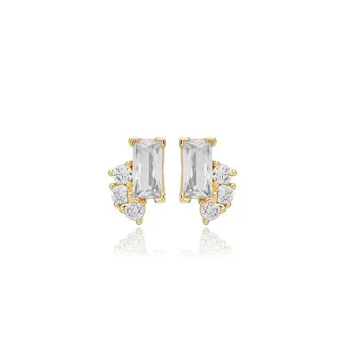 MAZIN JEWELS Singapore Stud Earrings - Gold