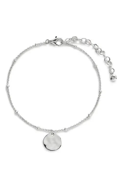 Monica Vinader Siren Muse Hammered Disc Charm Bracelet - Sterling Silver