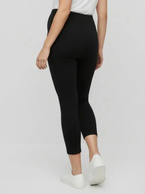 Motherhood Maternity Basic Secret Fit Belly Maternity Crop Leggings - Black