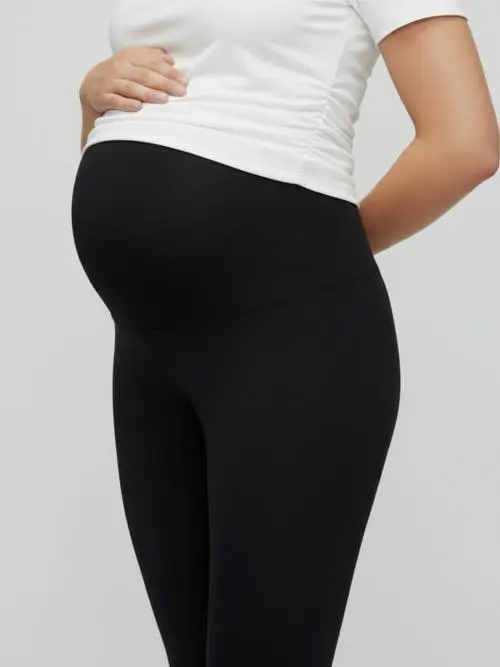Motherhood Maternity Basic Secret Fit Belly Maternity Crop Leggings - Black