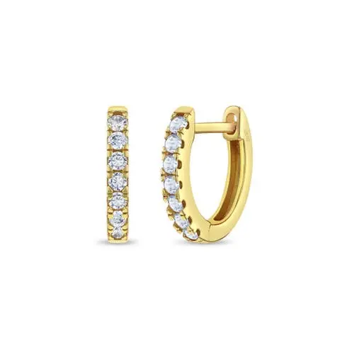 IN SEASON JEWELRY Multi Clear Cubic Zirconia Huggie Earrings - Gold