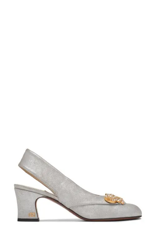 Valentino Garavani Adamantine Slingback Pump - Silver