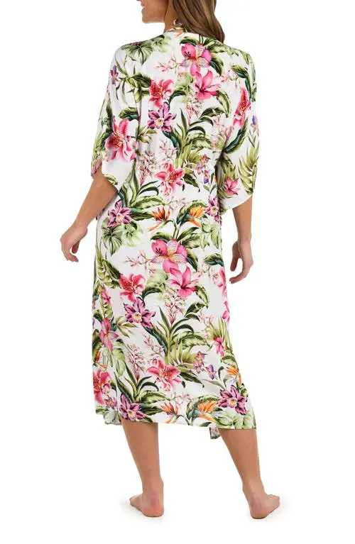 La Blanca Polynesian Tie Front Cover-up