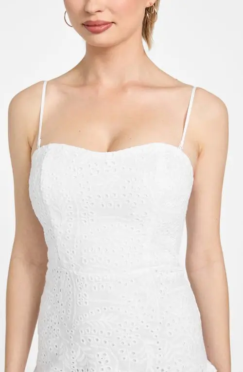 Guess Embroidered Eyelet High-low Dress