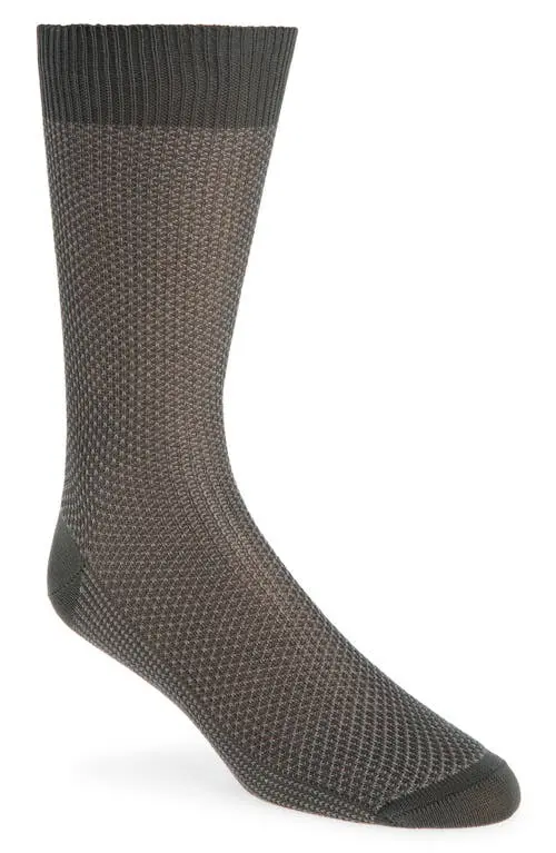 Canali Jacquard Knit Dress Socks - Grey