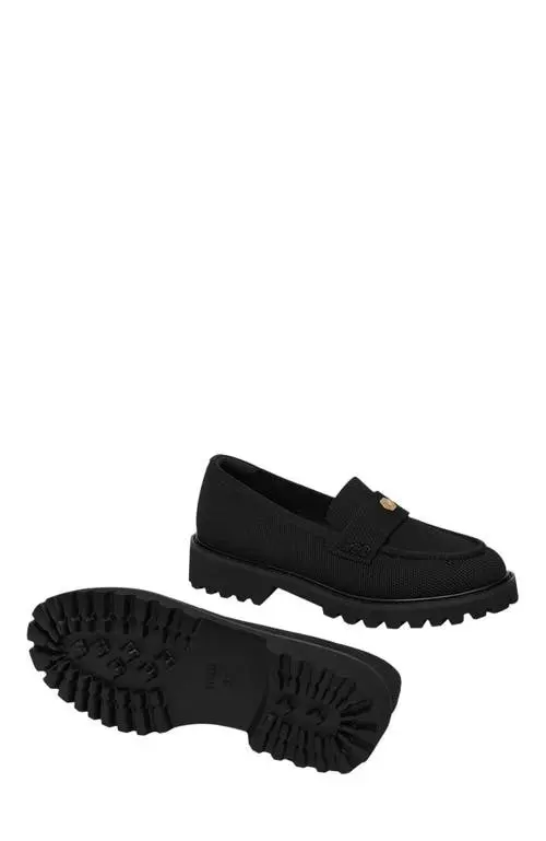 Vivaia Round-toe Platform Loafers - Black