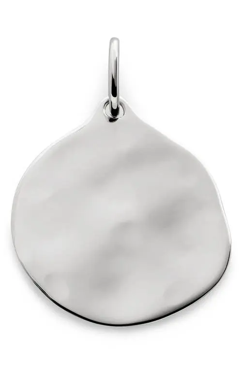Monica Vinader Siren Muse Hammered Disc Pendant Necklace - Sterling Silver