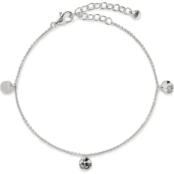 Monica Vinader Siren Muse Hammered Disc Station Bracelet - Sterling Silver