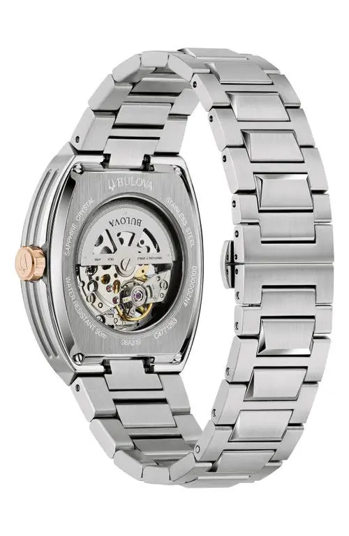 Bulova Maquina Silverton Skeleton Dial Automatic Bracelet Watch