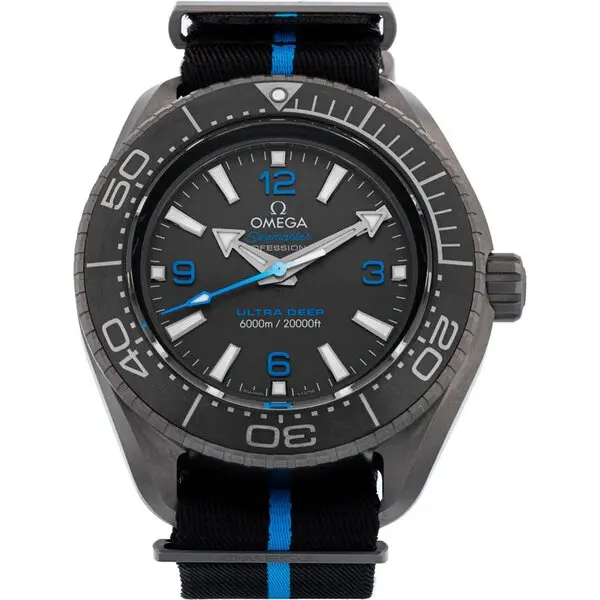WATCHFINDER & CO. Omega Planet Ocean Strap Watch - Black