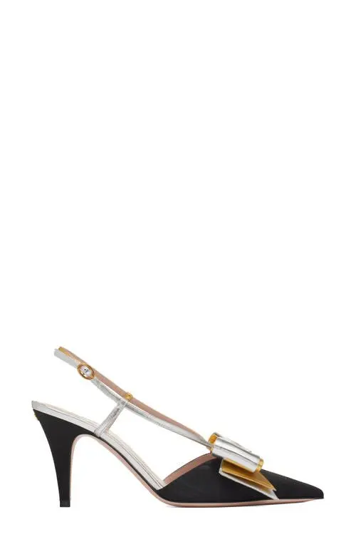 Valentino Garavani Bowow Pointed Toe Slingback Pumps