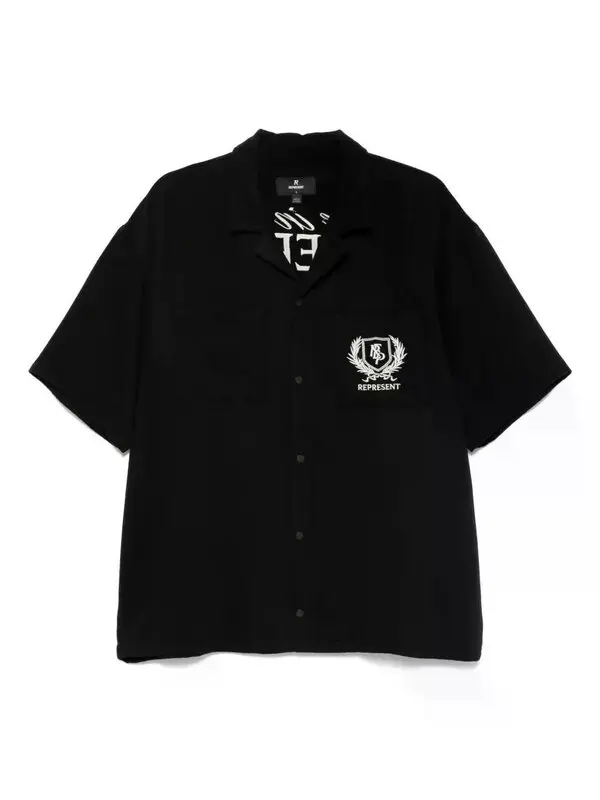 REPRESENT Logo-embroidered Shirt
