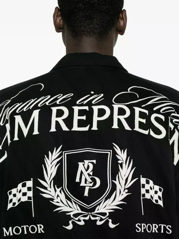 REPRESENT Logo-embroidered Shirt