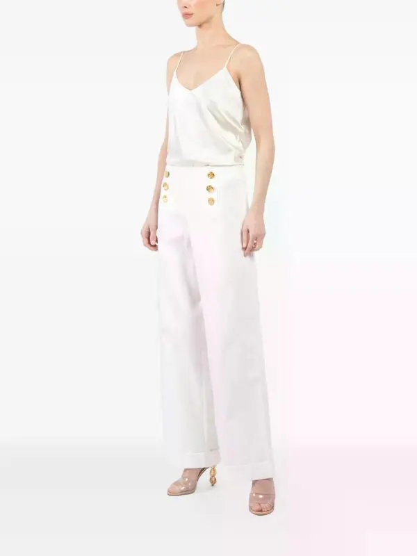 Françoise Buttoned Cotton Trousers