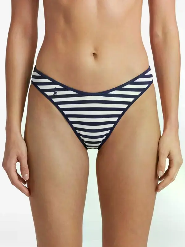 Polo Ralph Lauren Striped Bikini Bottom - Blue