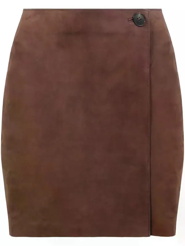 YVES SALOMON Suede Mini Skirt