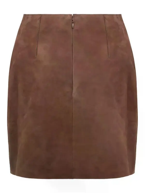 YVES SALOMON Suede Mini Skirt