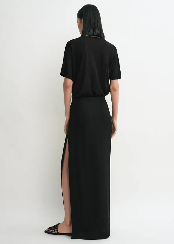 TOTEME Long Straight High Slit Skirt