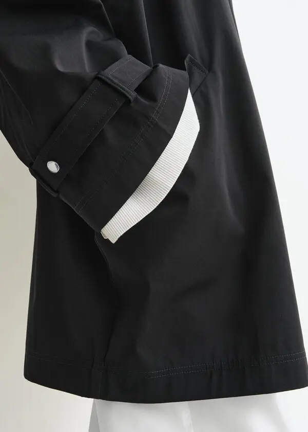 TOTEME Oversized A-line Trench Coat - Black