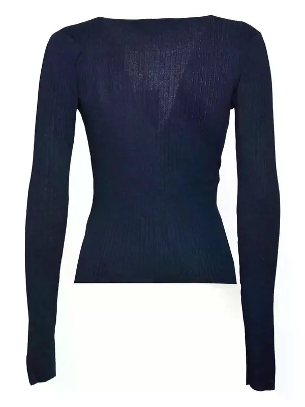 Max Mara Ribbed-knit Top - Blue