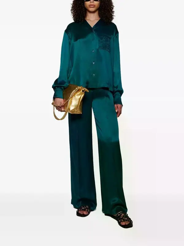 Loewe Wide Leg Silk Trousers