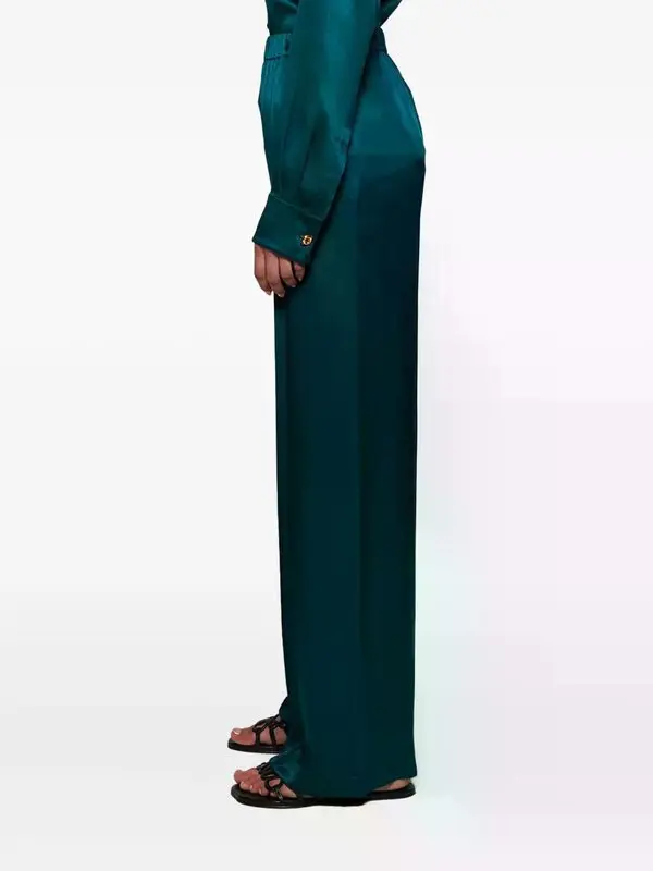 Loewe Wide Leg Silk Trousers