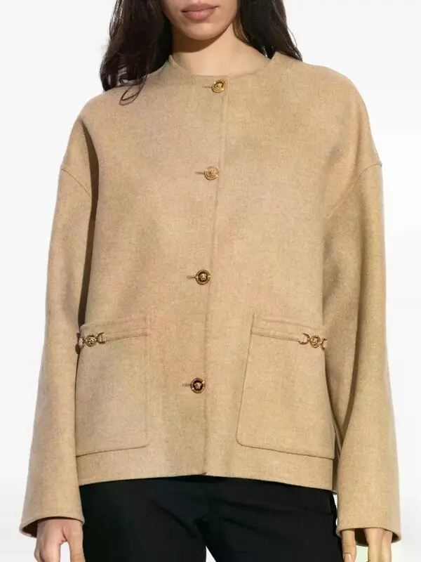 Versace Medusa-embellished Jacket - Neutrals