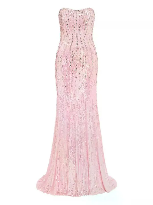 Jenny Packham Sequin-embellished Gown - Pink