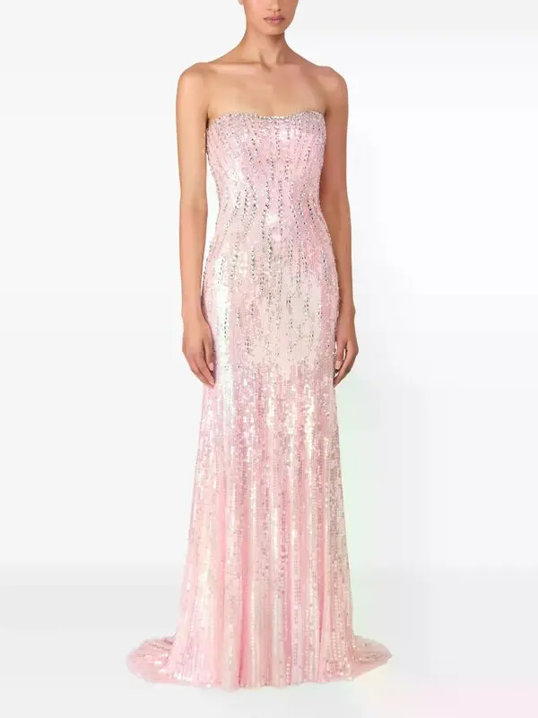 Jenny Packham Sequin-embellished Gown - Pink