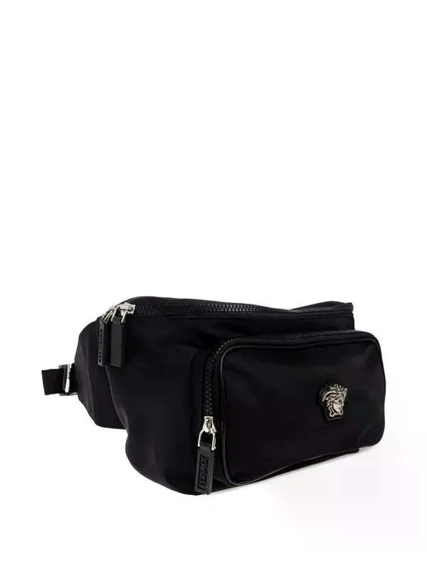 Versace La Medusa Nylon Belt Bag - Black