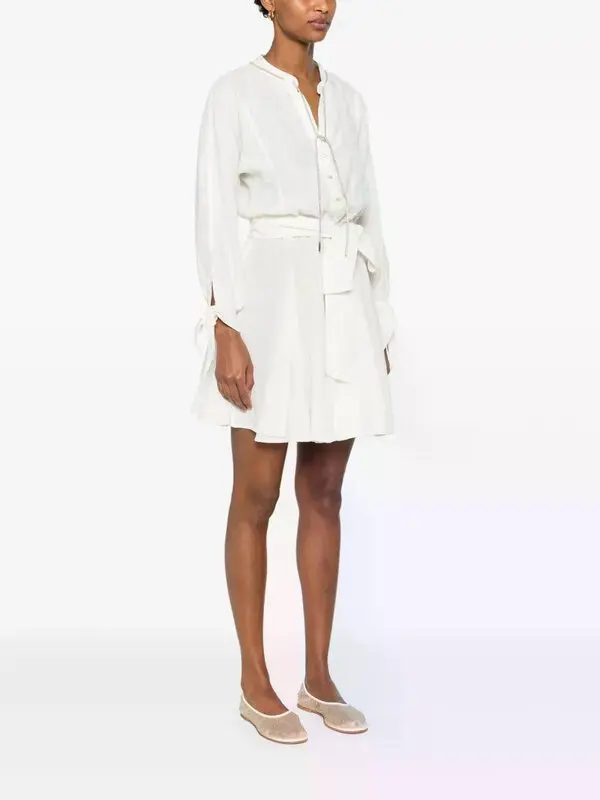 120% Lino Linen Belted Shirt Dress In Neutrals - 13% Off | Editorialist
